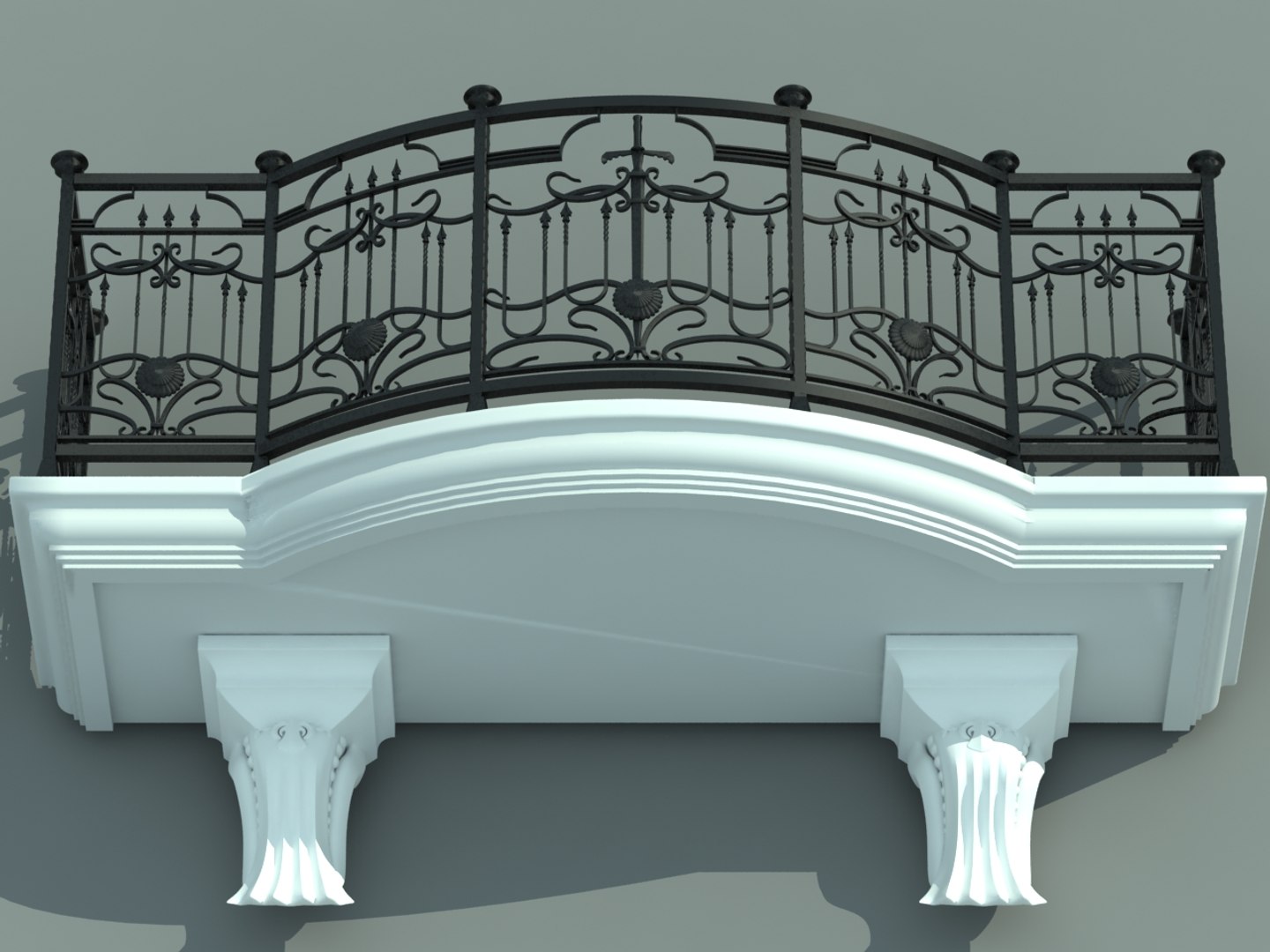Architectural balcony model - TurboSquid 1374879