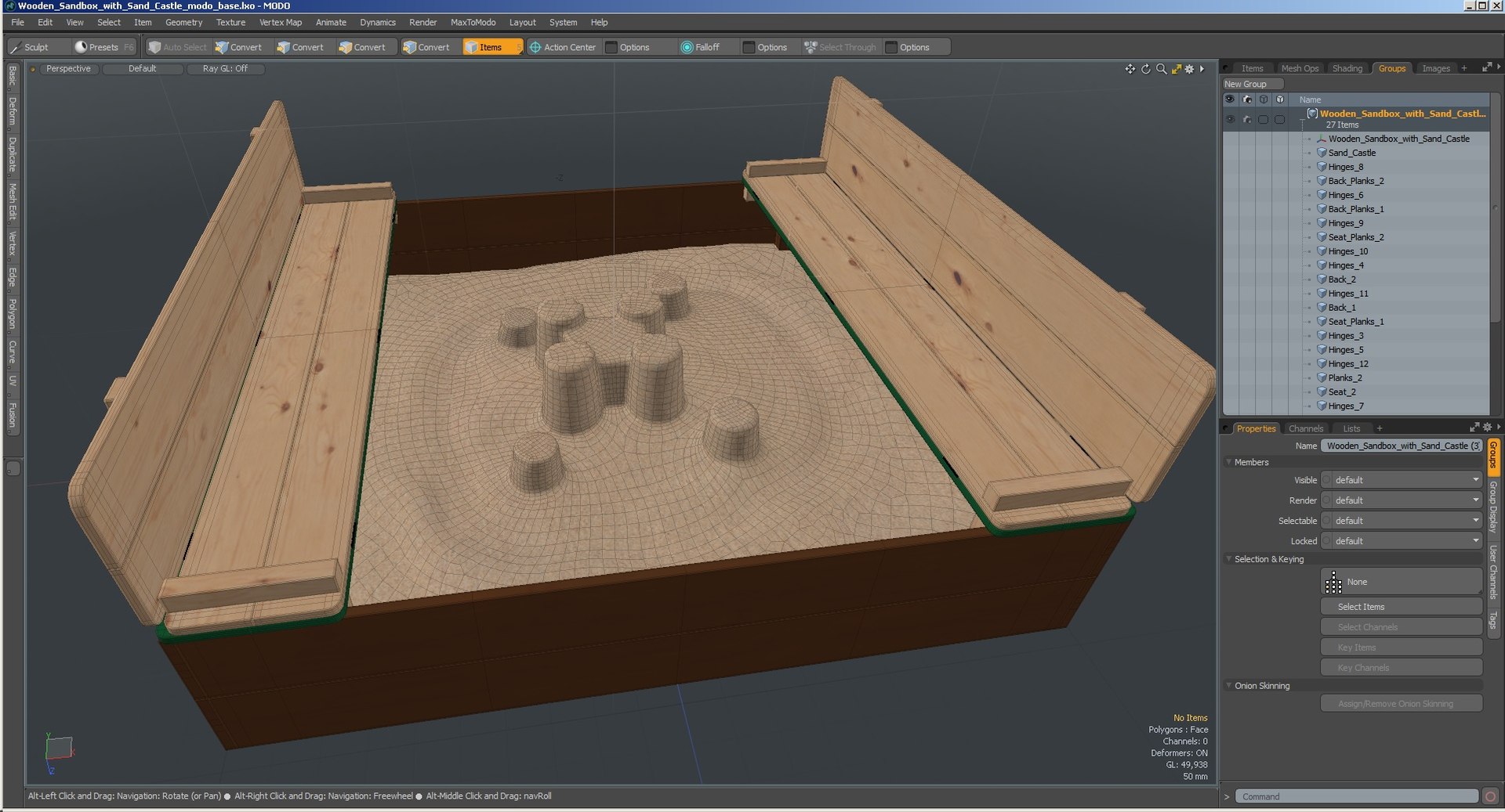Wooden Sandbox Sand Castle 3D - TurboSquid 1621028