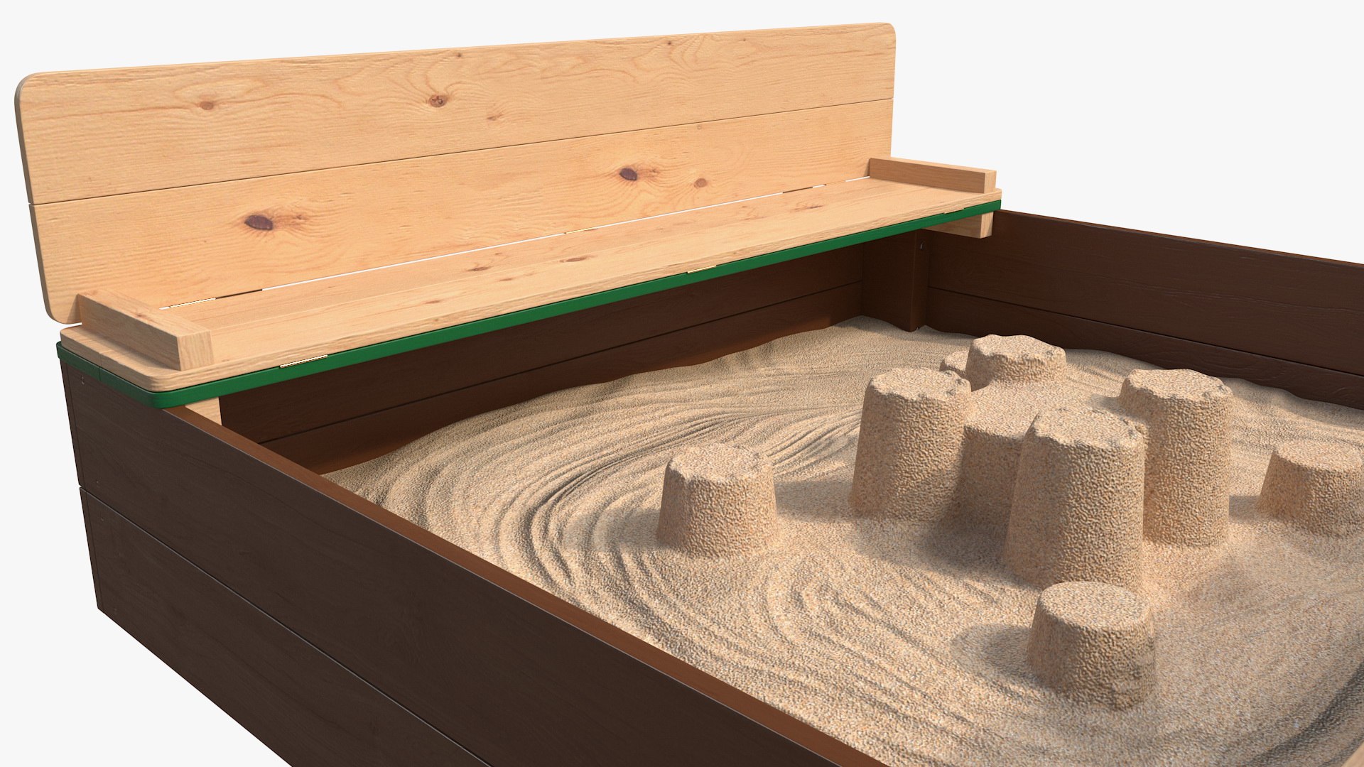 Wooden Sandbox Sand Castle 3D - TurboSquid 1621028