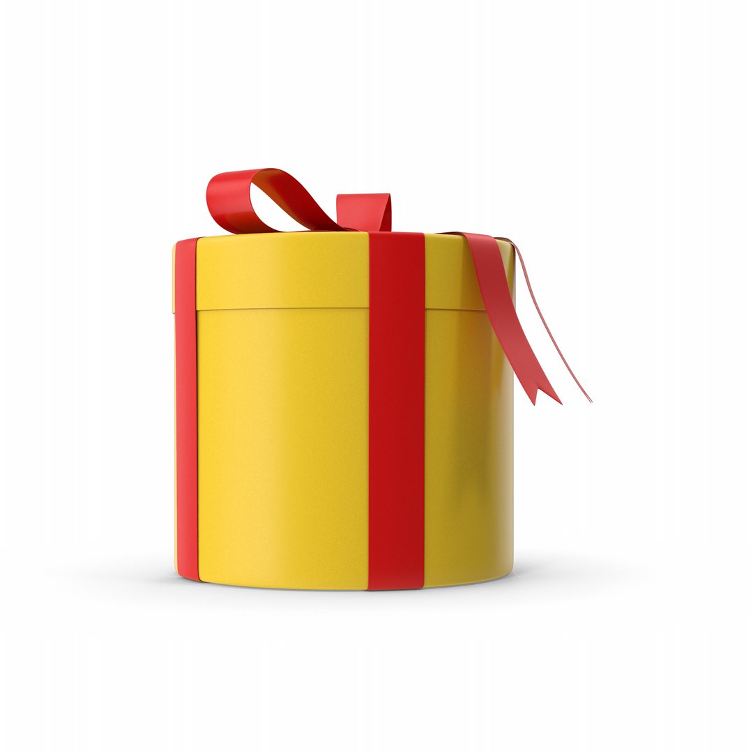 Yellow Gift Box 3D Model - TurboSquid 2153402
