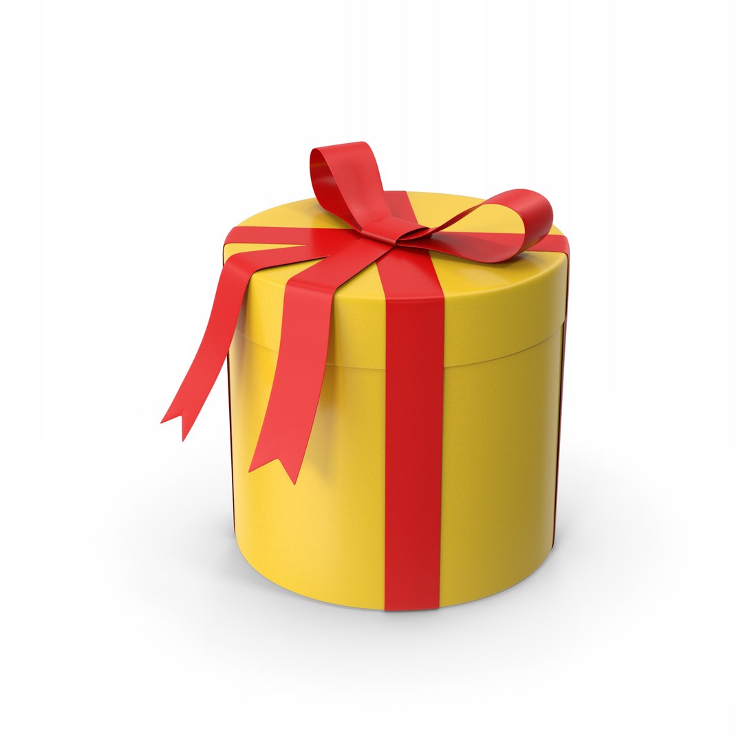 Yellow Gift Box 3D Model - TurboSquid 2153402