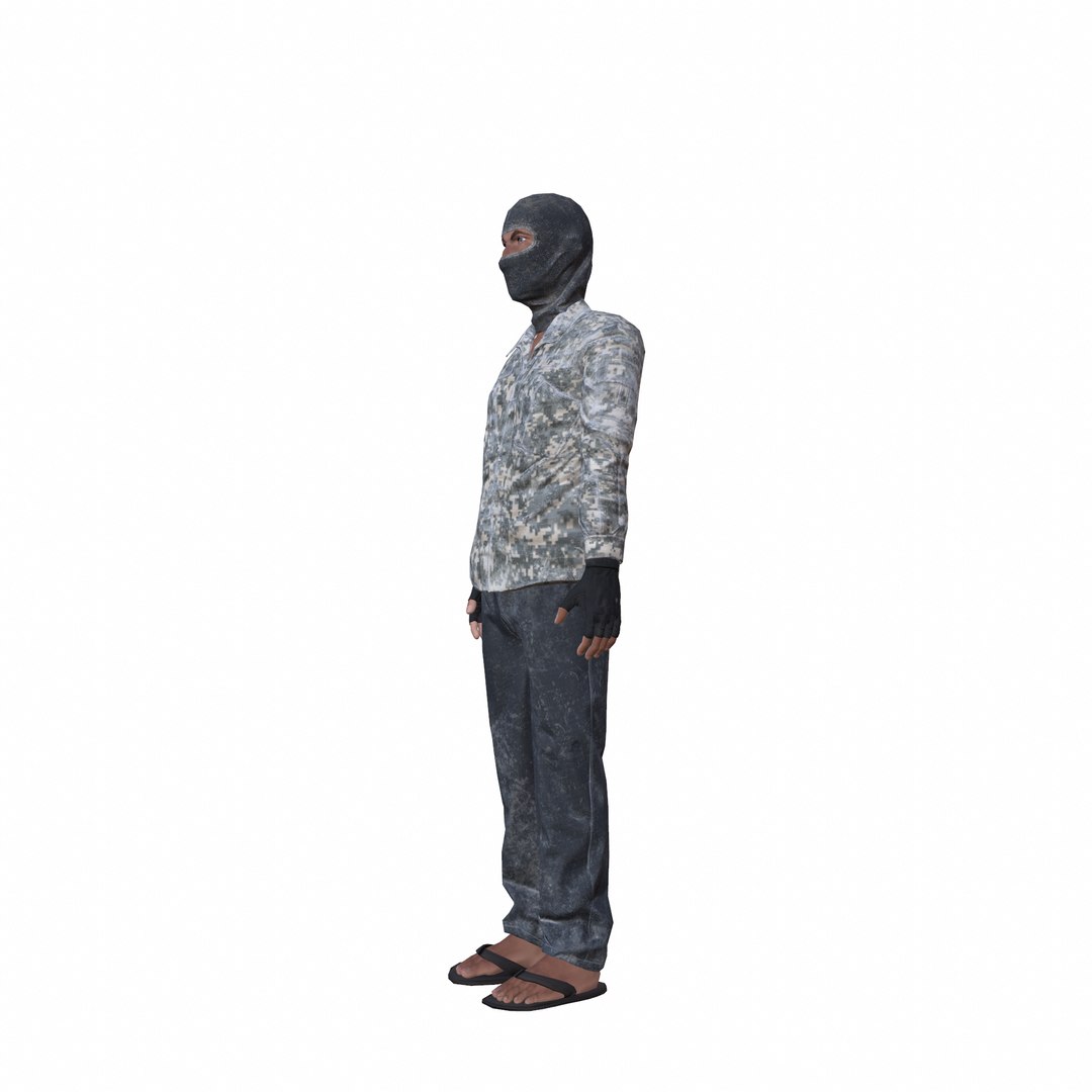 3d isis terrorist man model