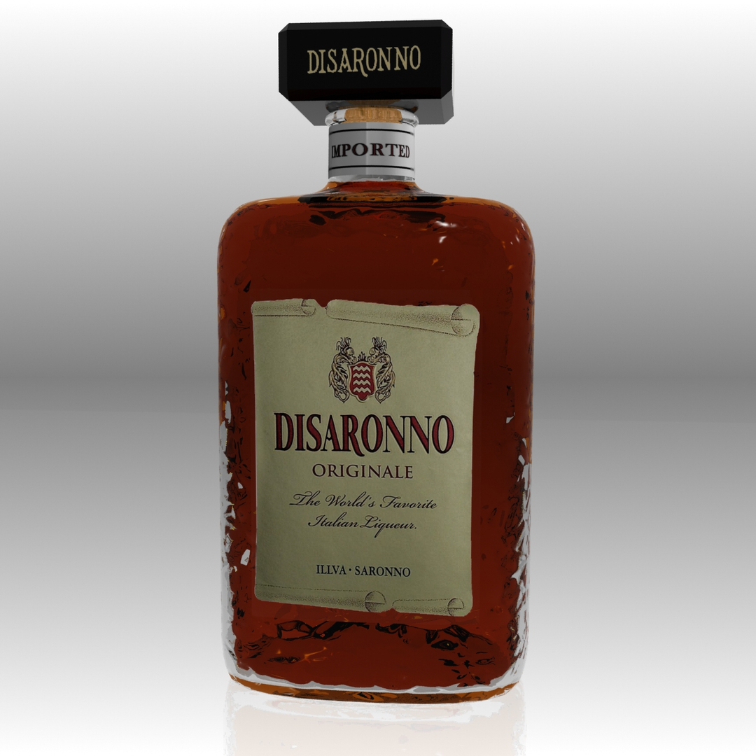 Realistic Disaronno Italian Liqueur 3ds