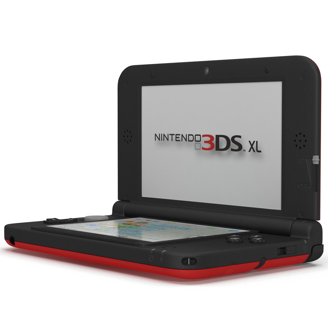 3d Model Nintendo Xl Red