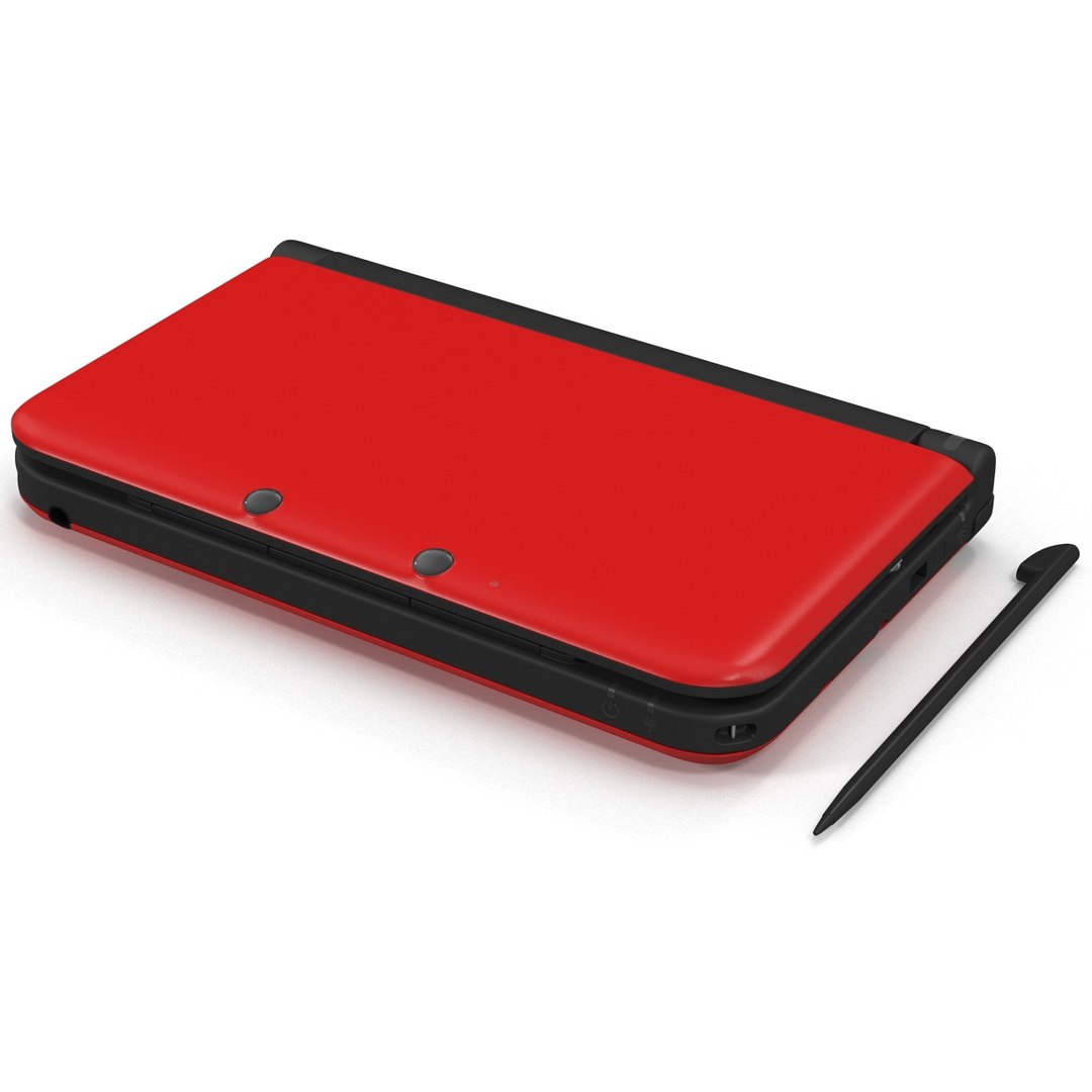 3d Model Nintendo Xl Red