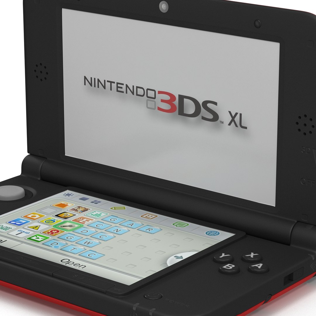 3d Model Nintendo Xl Red