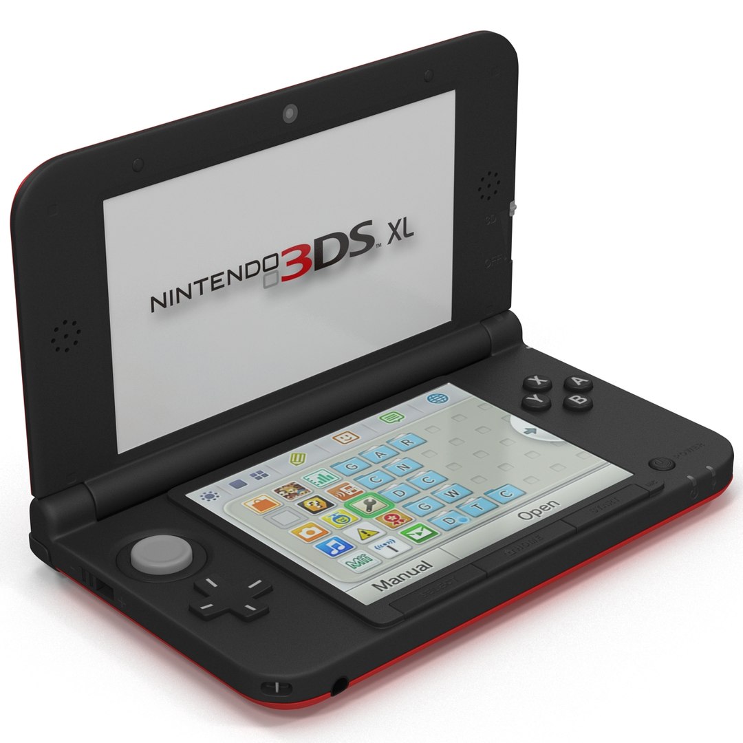 3d Model Nintendo Xl Red