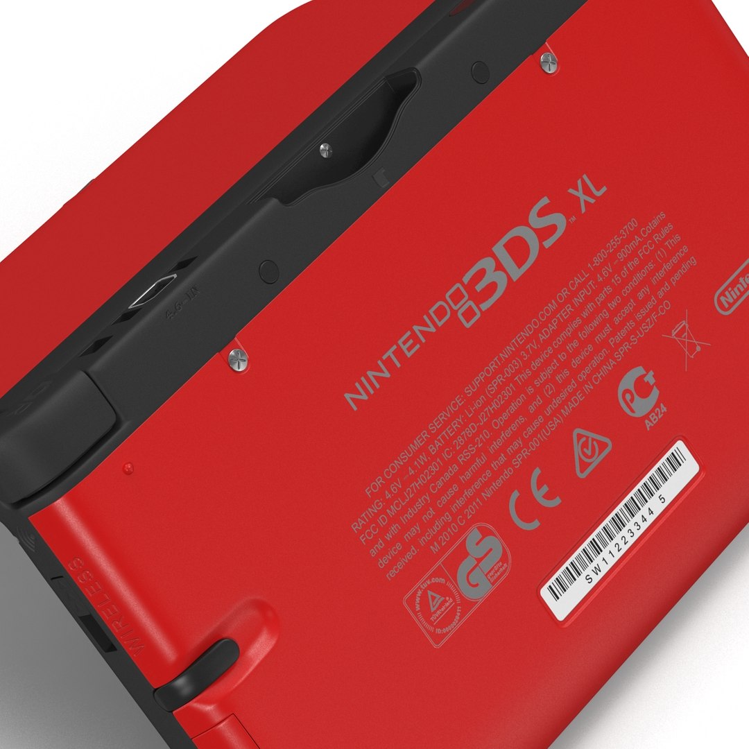 3d model nintendo xl red