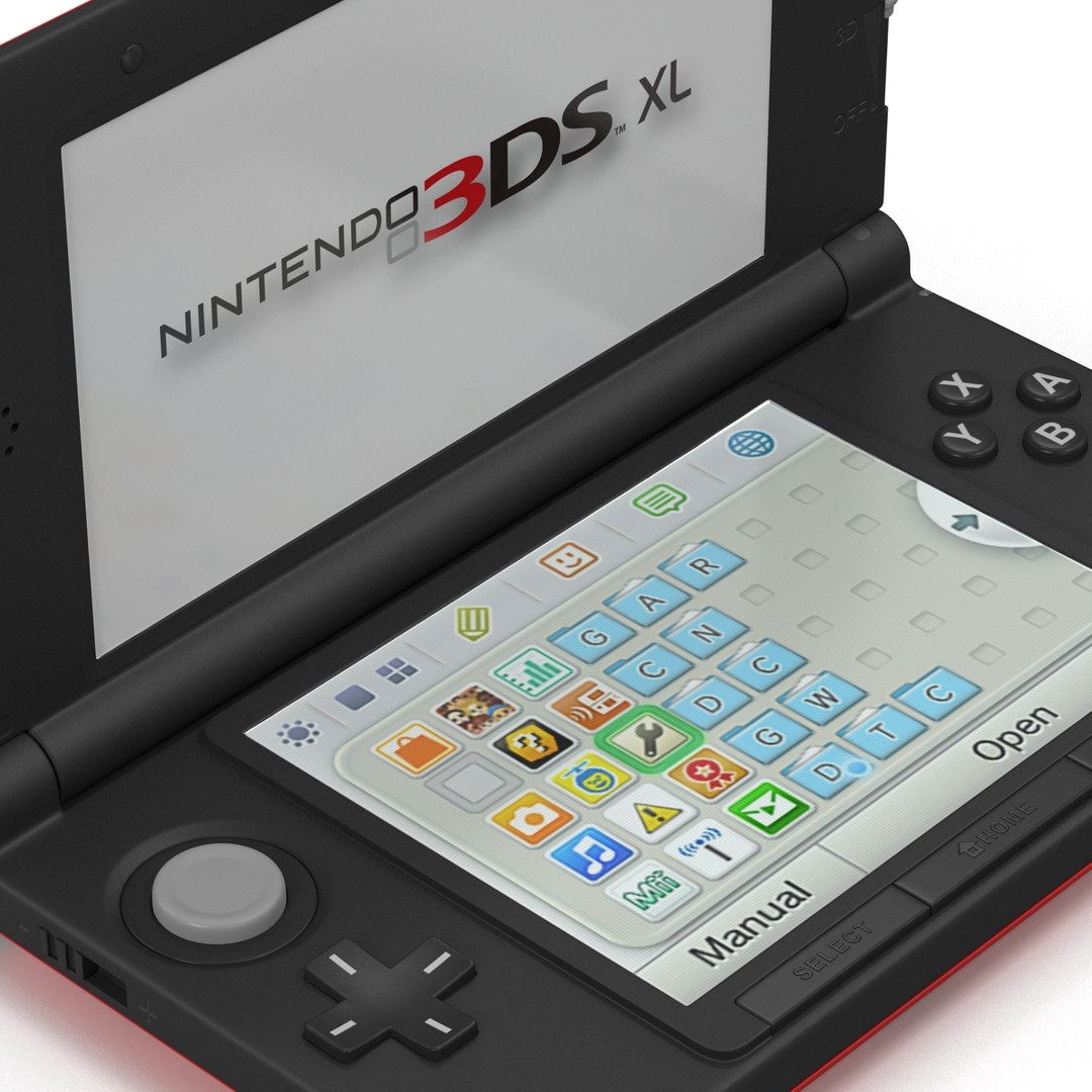 3d Model Nintendo Xl Red