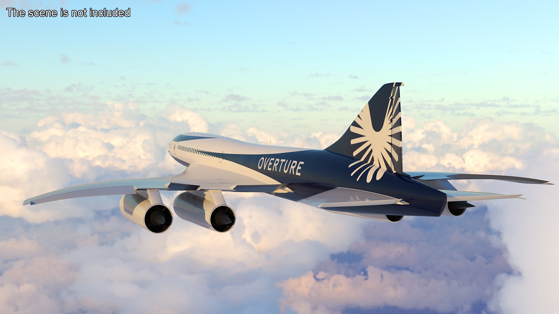 Overture Supersonic Jet Aircraft Rigged For Maya Model - TurboSquid 2287229