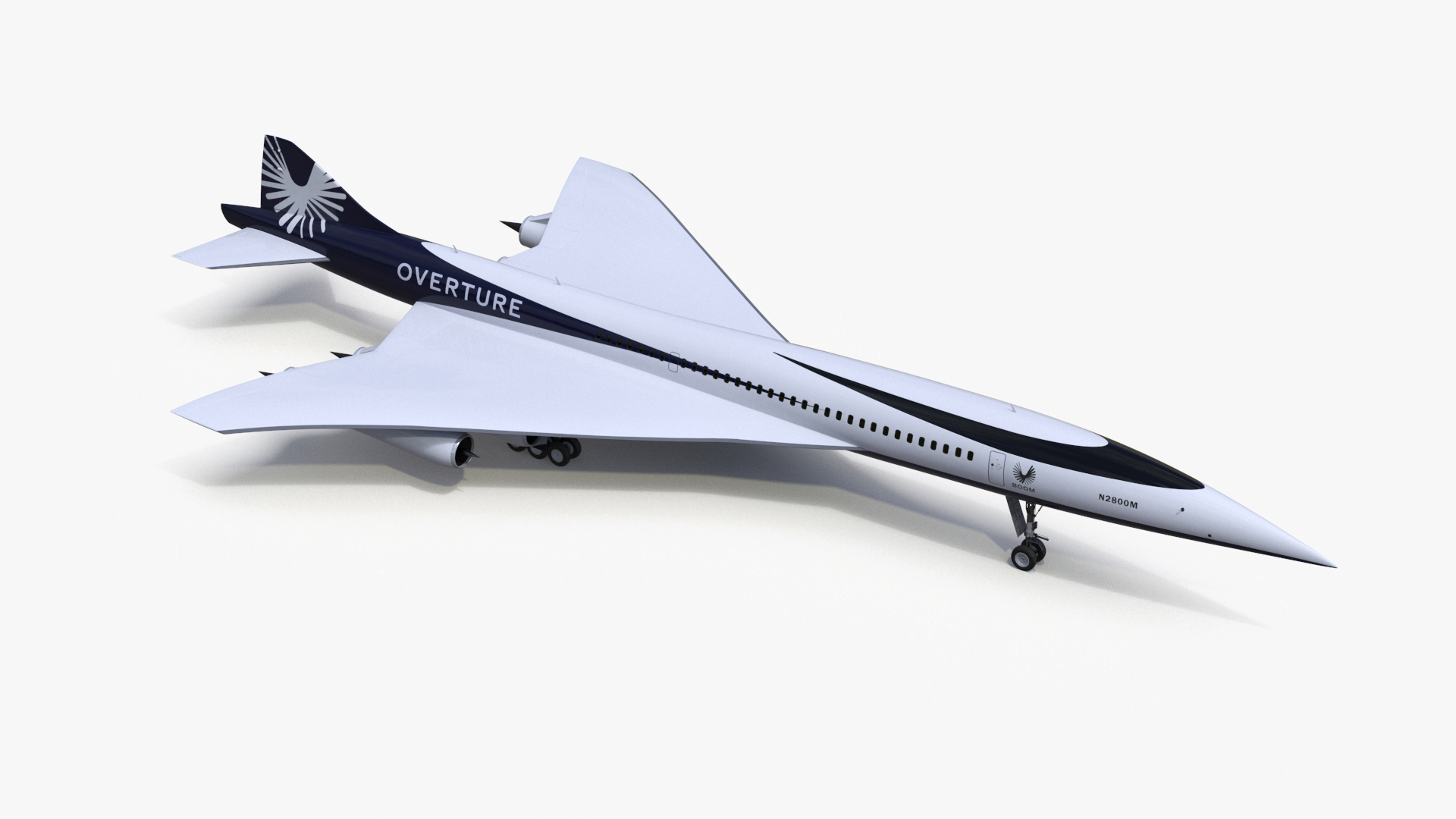 Overture Supersonic Jet Aircraft Rigged For Maya Model - TurboSquid 2287229