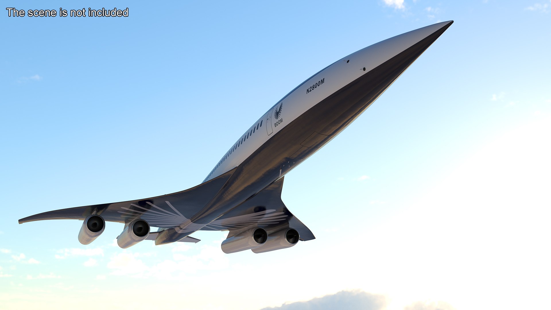 Overture Supersonic Jet Aircraft Rigged For Maya Model - TurboSquid 2287229