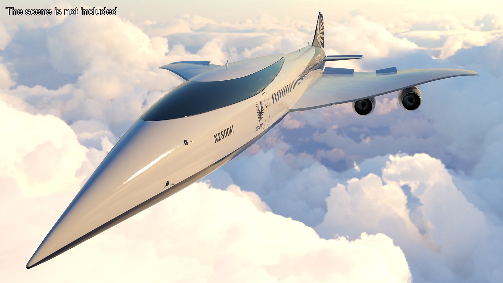 Overture Supersonic Jet Aircraft Rigged For Maya Model - TurboSquid 2287229