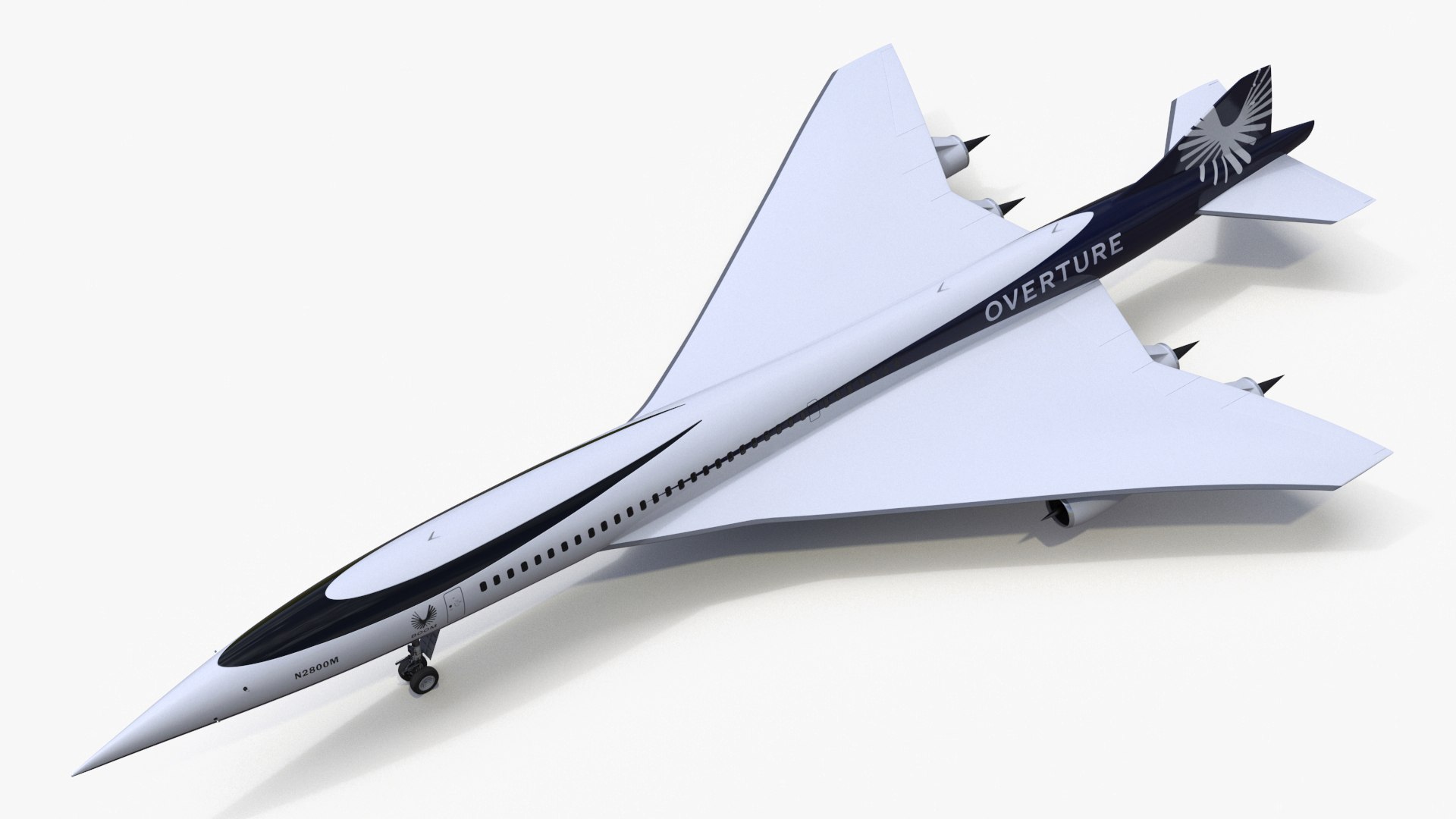 Overture Supersonic Jet Aircraft Rigged For Maya Model - TurboSquid 2287229
