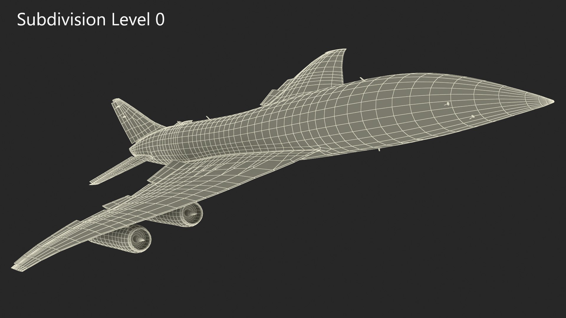 Overture Supersonic Jet Aircraft Rigged For Maya Model - TurboSquid 2287229