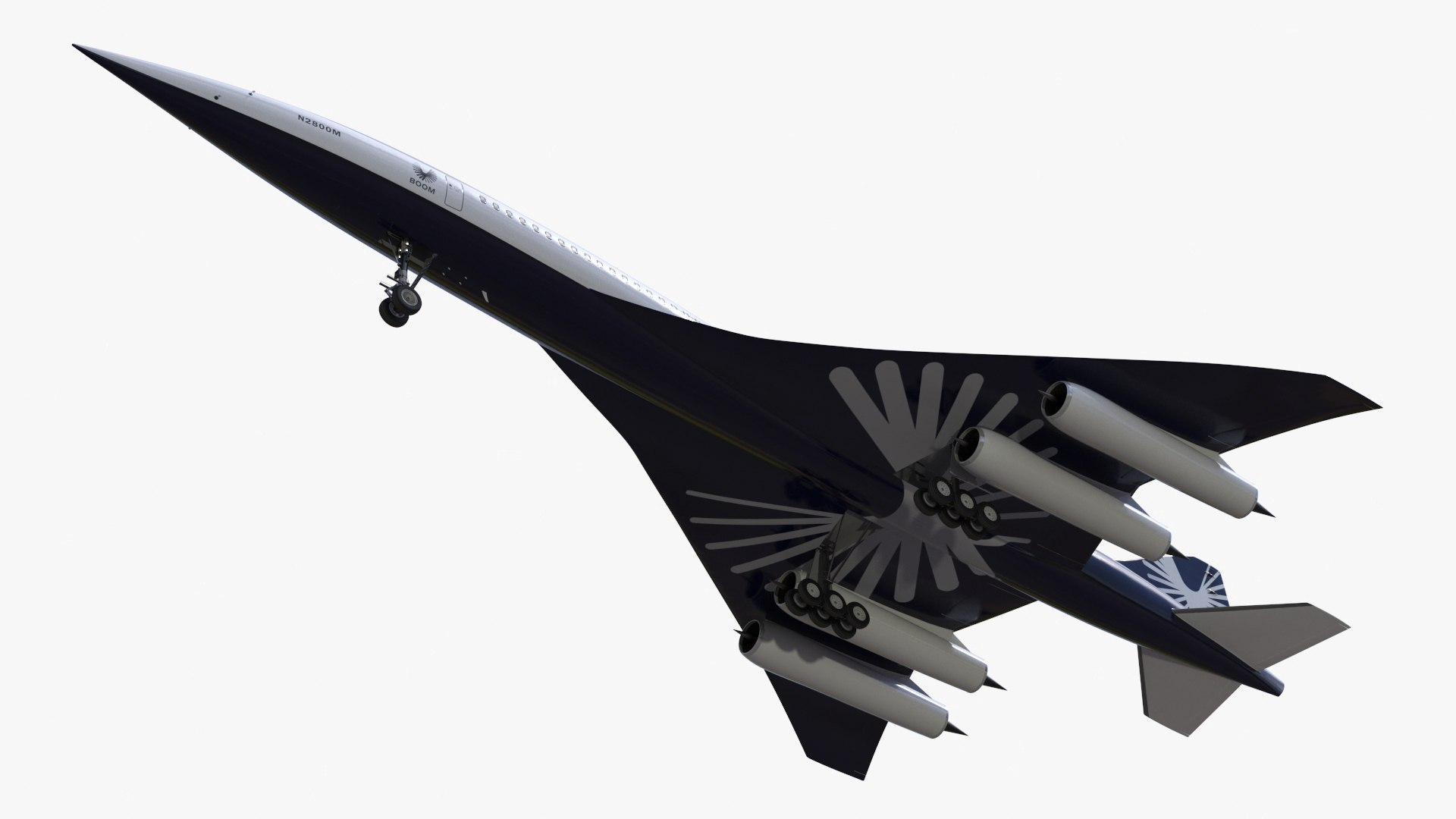 Overture Supersonic Jet Aircraft Rigged For Maya Model - TurboSquid 2287229