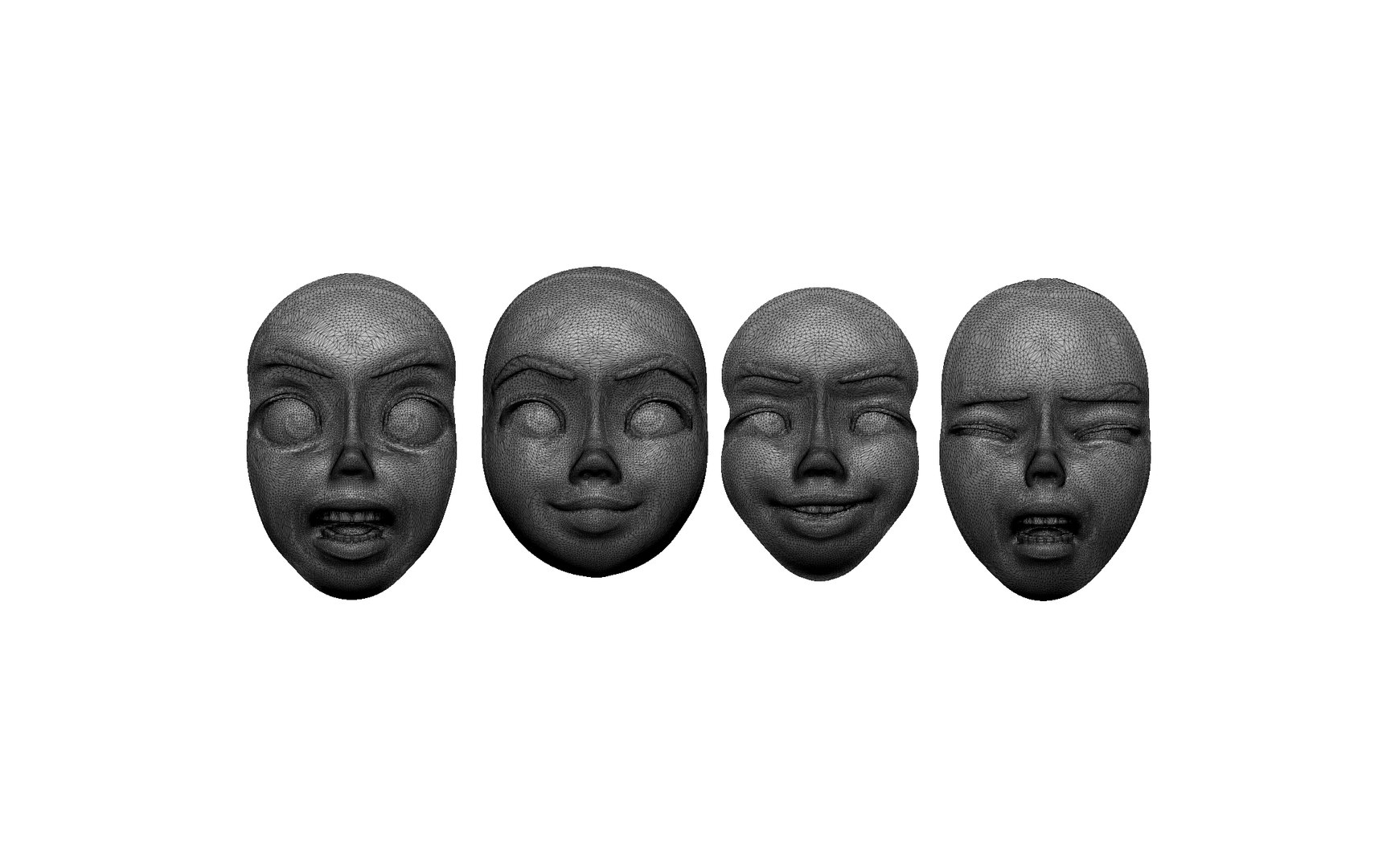 Faces Emotions 3D - TurboSquid 2245089