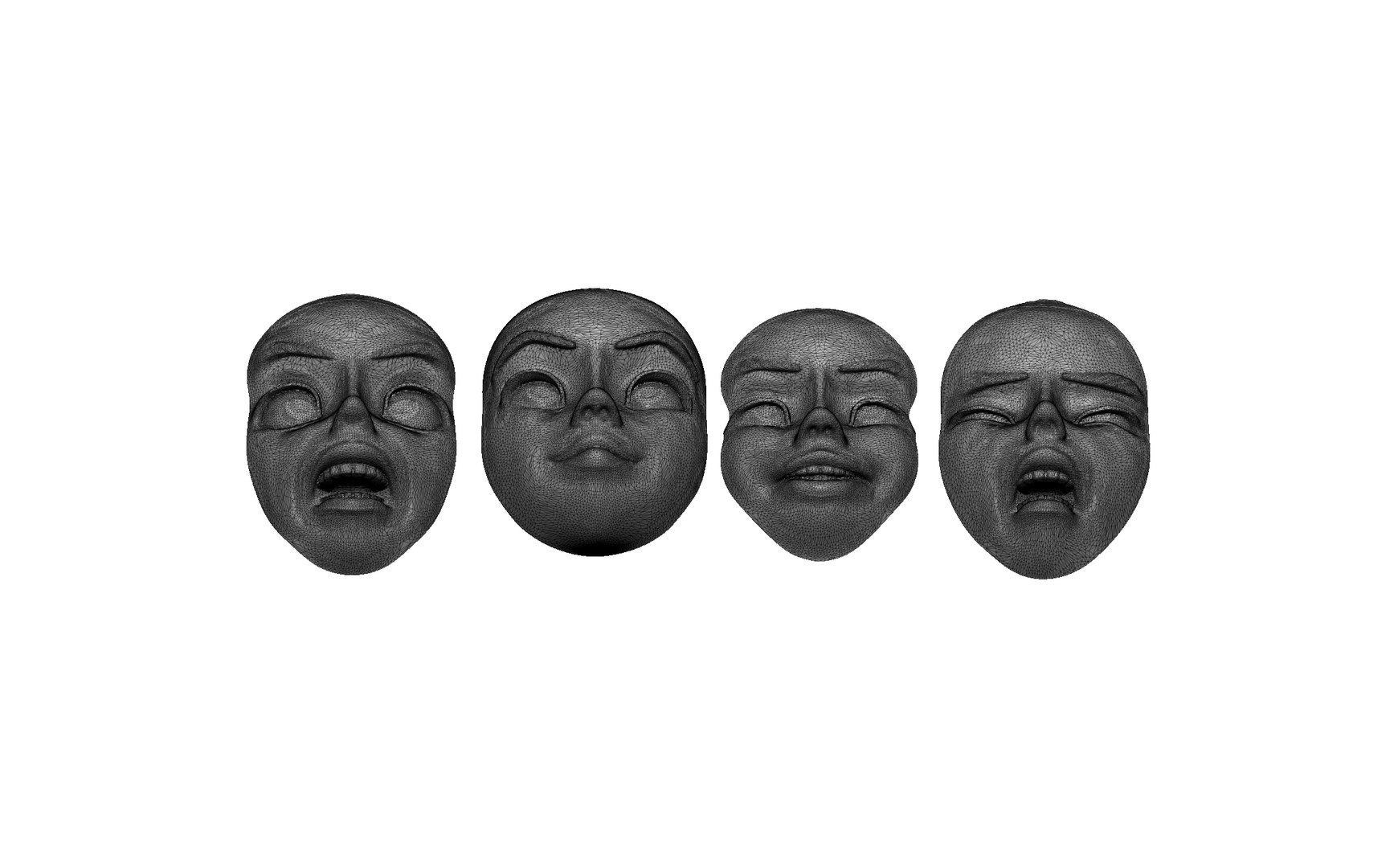 Faces Emotions 3D - TurboSquid 2245089