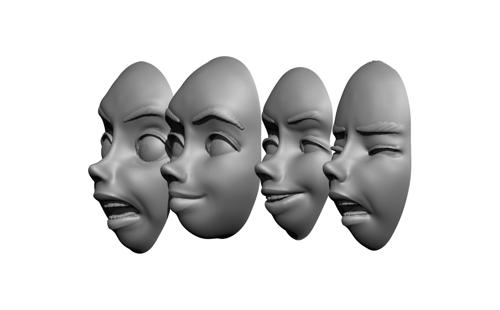 Faces Emotions 3D - TurboSquid 2245089