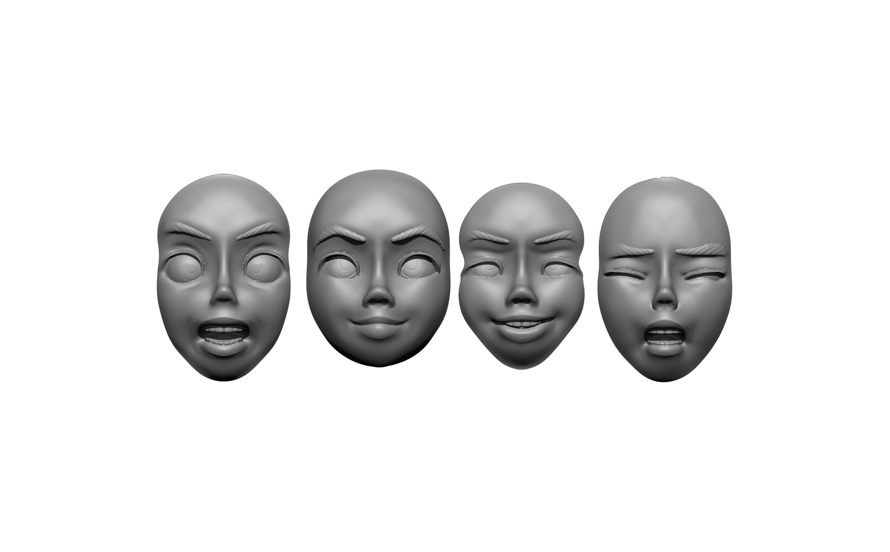 Faces Emotions 3D - TurboSquid 2245089