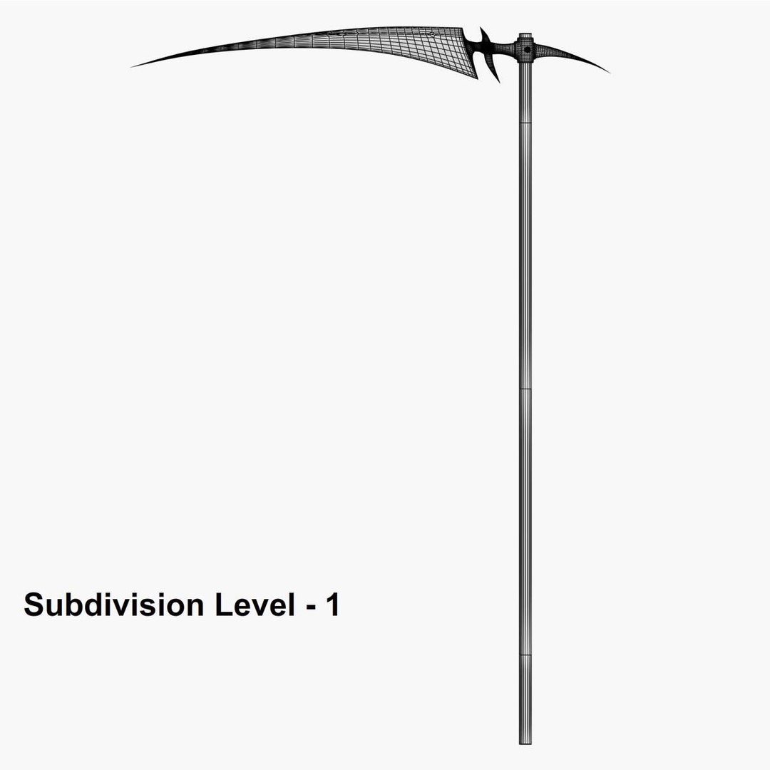 3d Model Scythe Cut