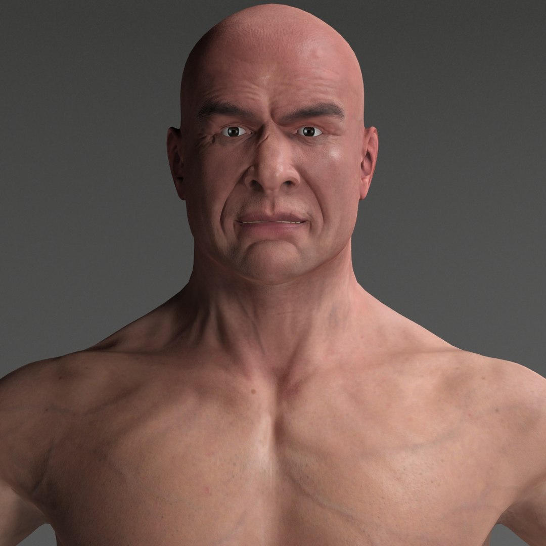 3d man human body character model