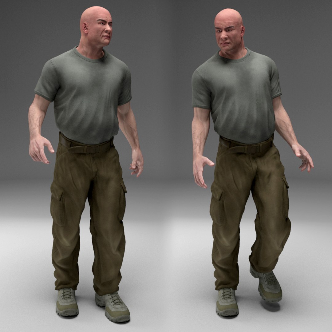 3d Man Human Body Character Model