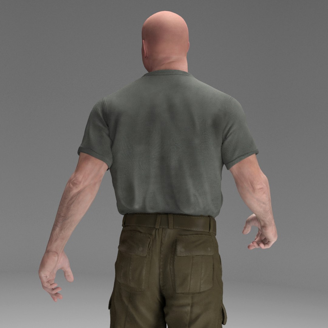 3d Man Human Body Character Model