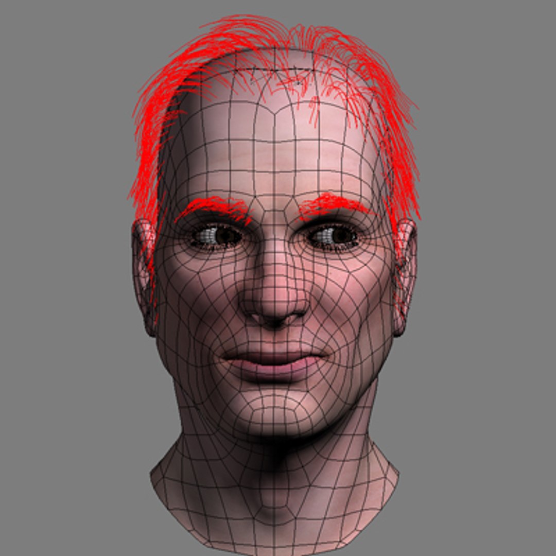 Realistic Human Head Skin 3d Obj