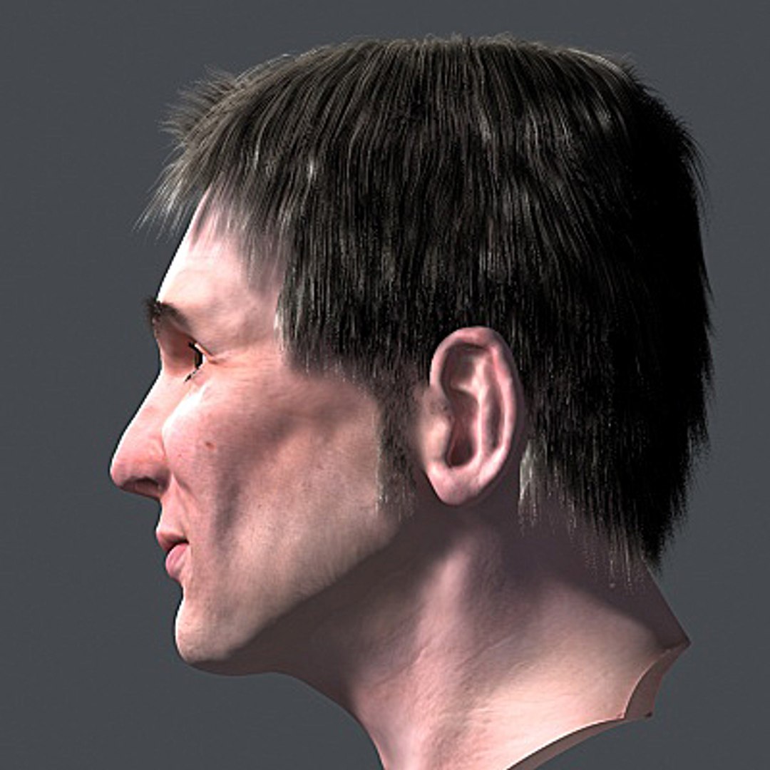 Realistic Human Head Skin 3d Obj