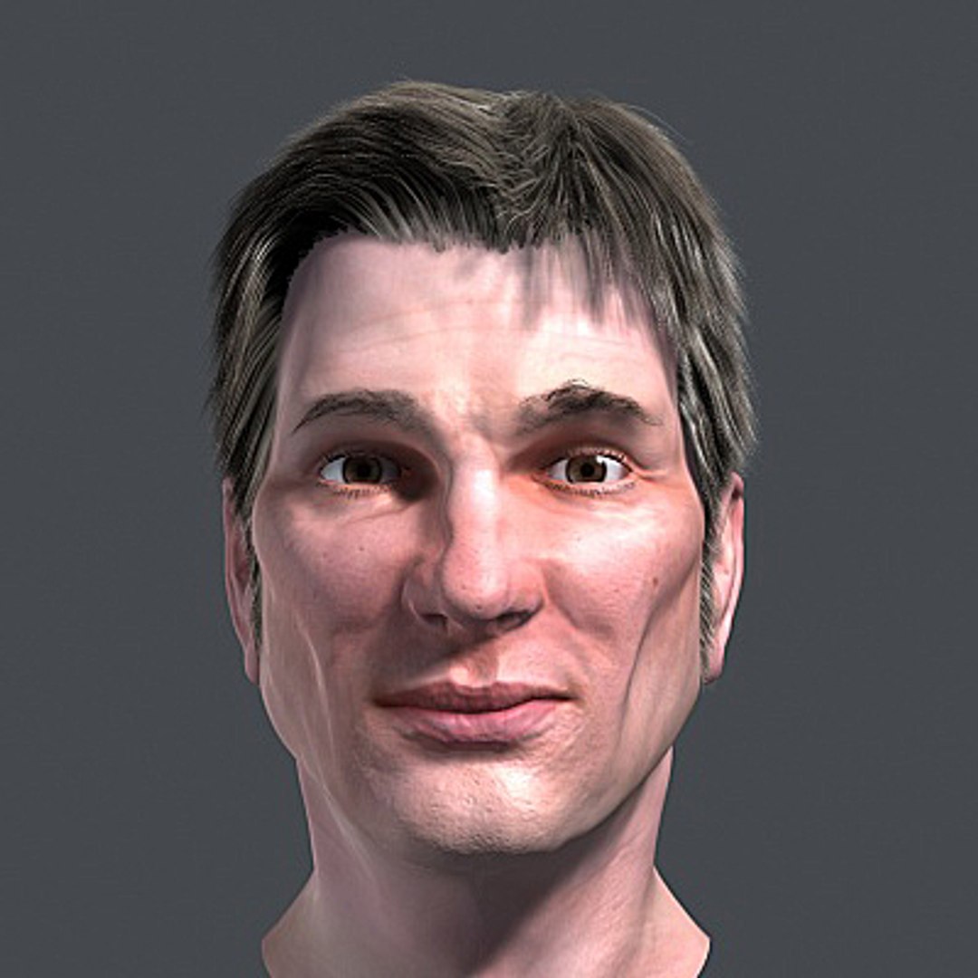 Realistic Human Head Skin 3d Obj