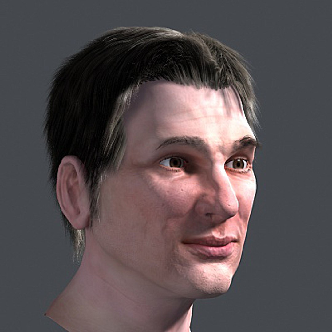 Realistic Human Head Skin 3d Obj