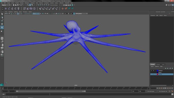 modelo 3d Octopus Vulgaris preparado para Maya - TurboSquid 2035444