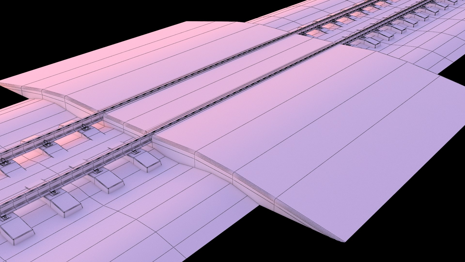 3d model rail tunel