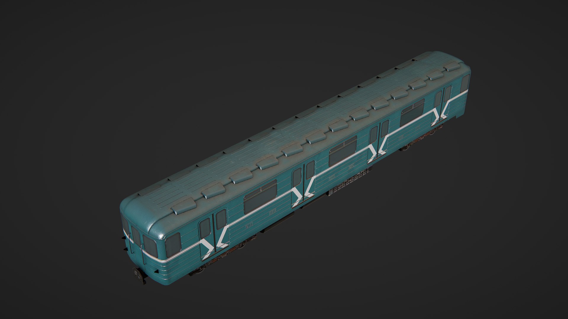 3d model of soviet subway train