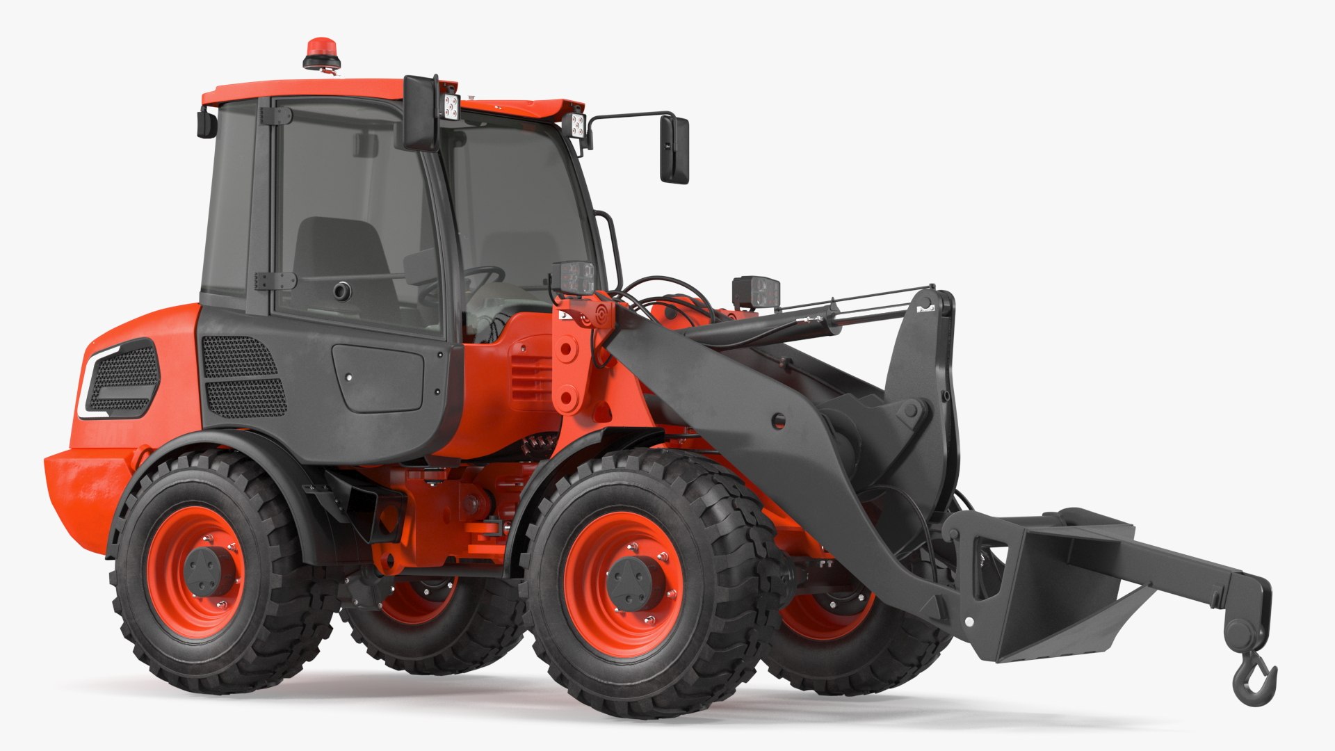 3D Model Electric Loader With Material Handling Arm Simple Interior ...