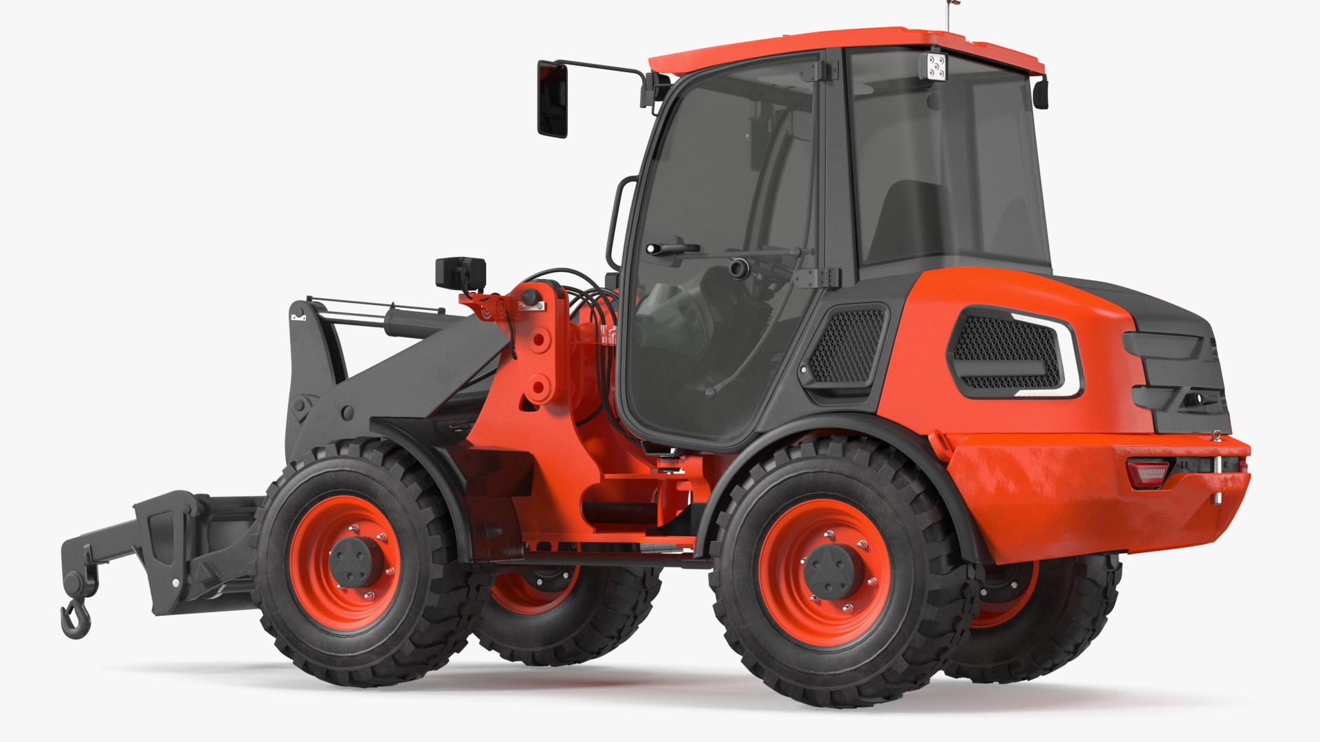 3D Model Electric Loader With Material Handling Arm Simple Interior ...