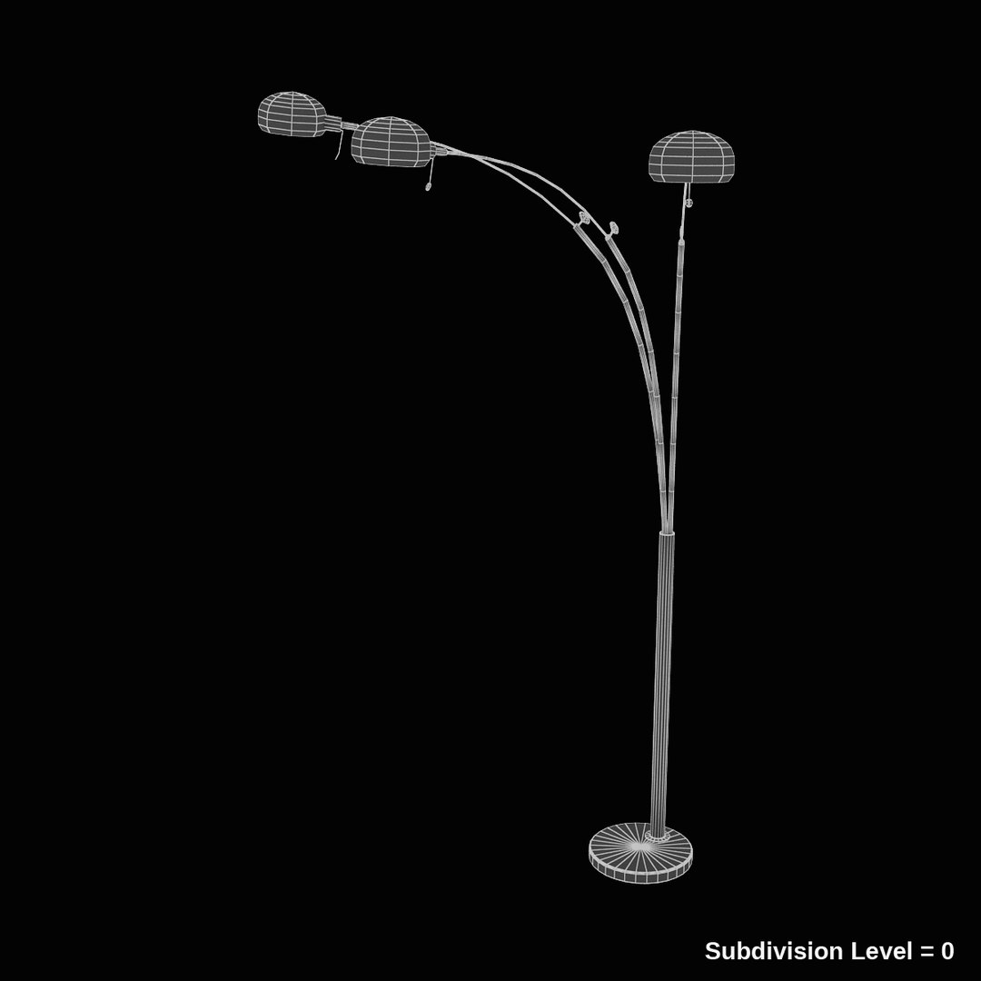 3d standing floor lamp model