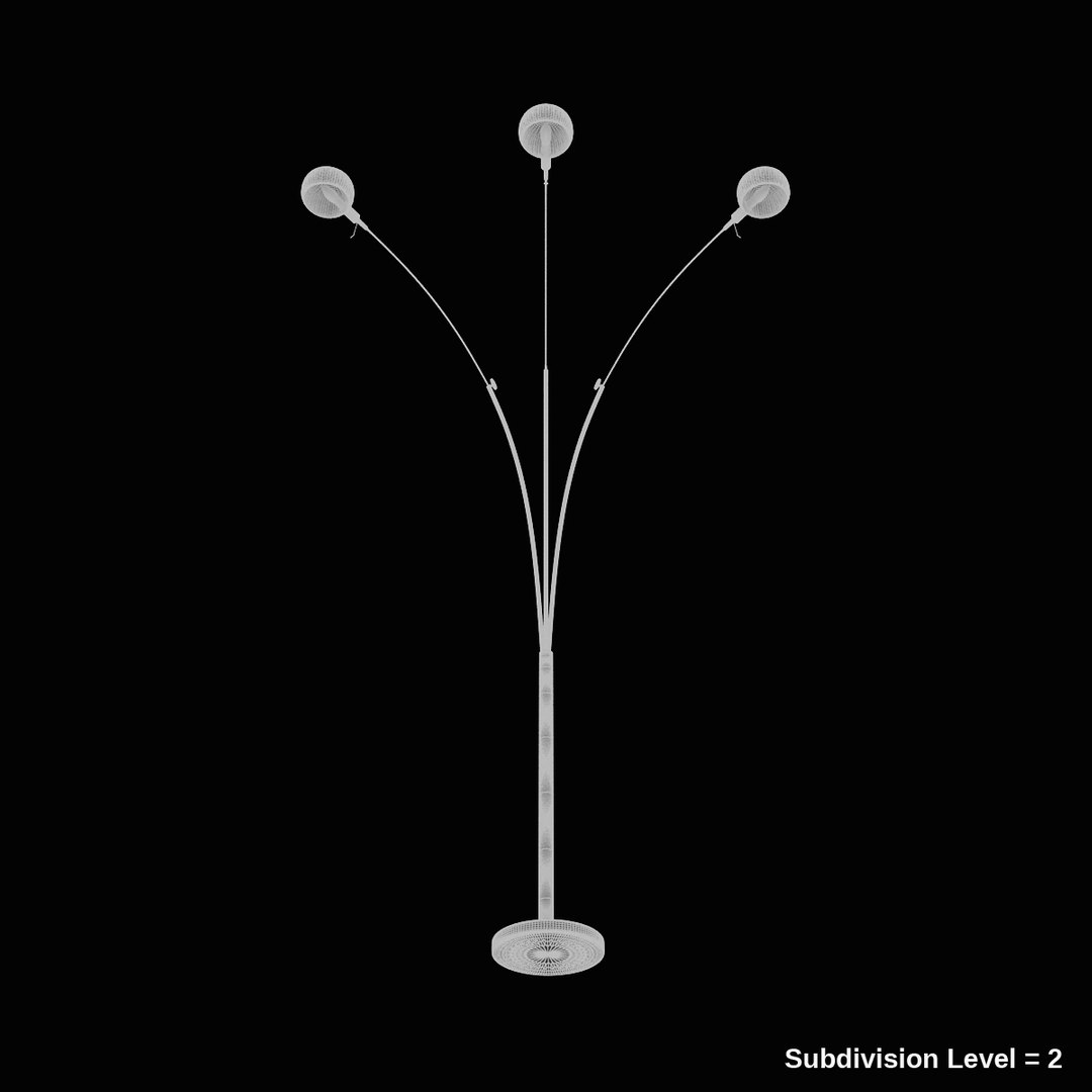 3d standing floor lamp model