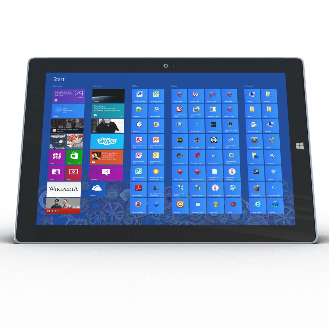 3d Model Microsoft Surface 3 Tablet