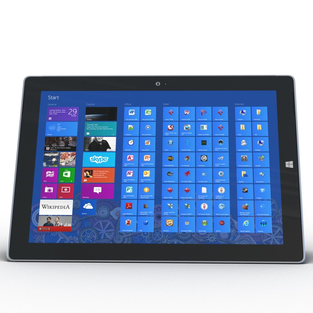 3d Model Microsoft Surface 3 Tablet