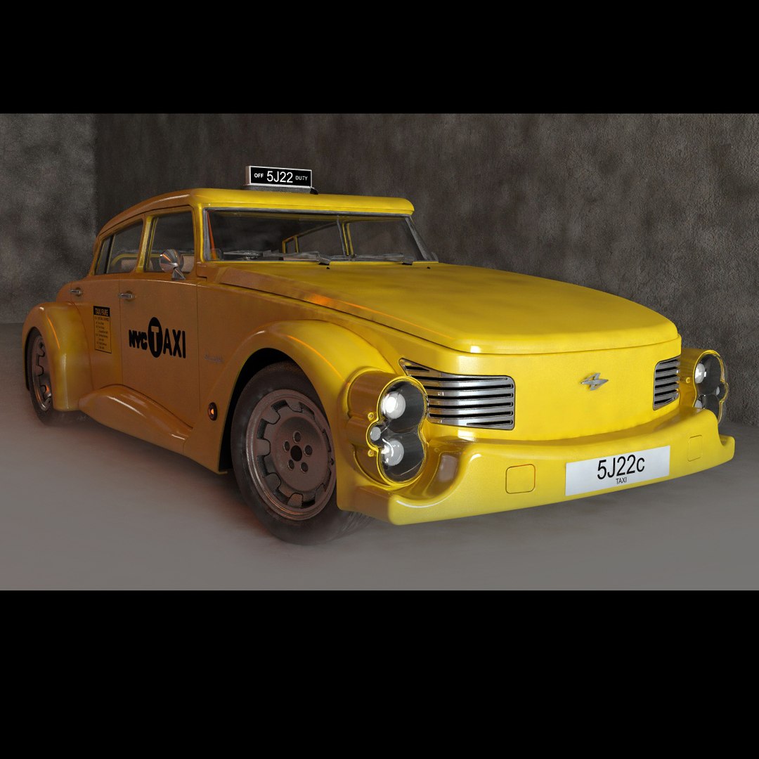 3D taxi car model - TurboSquid 1354000