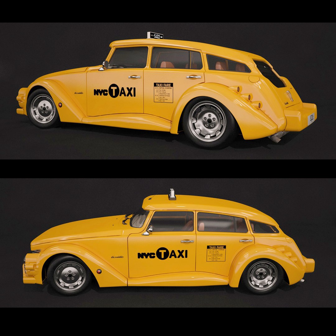 3D Taxi Car Model - TurboSquid 1354000