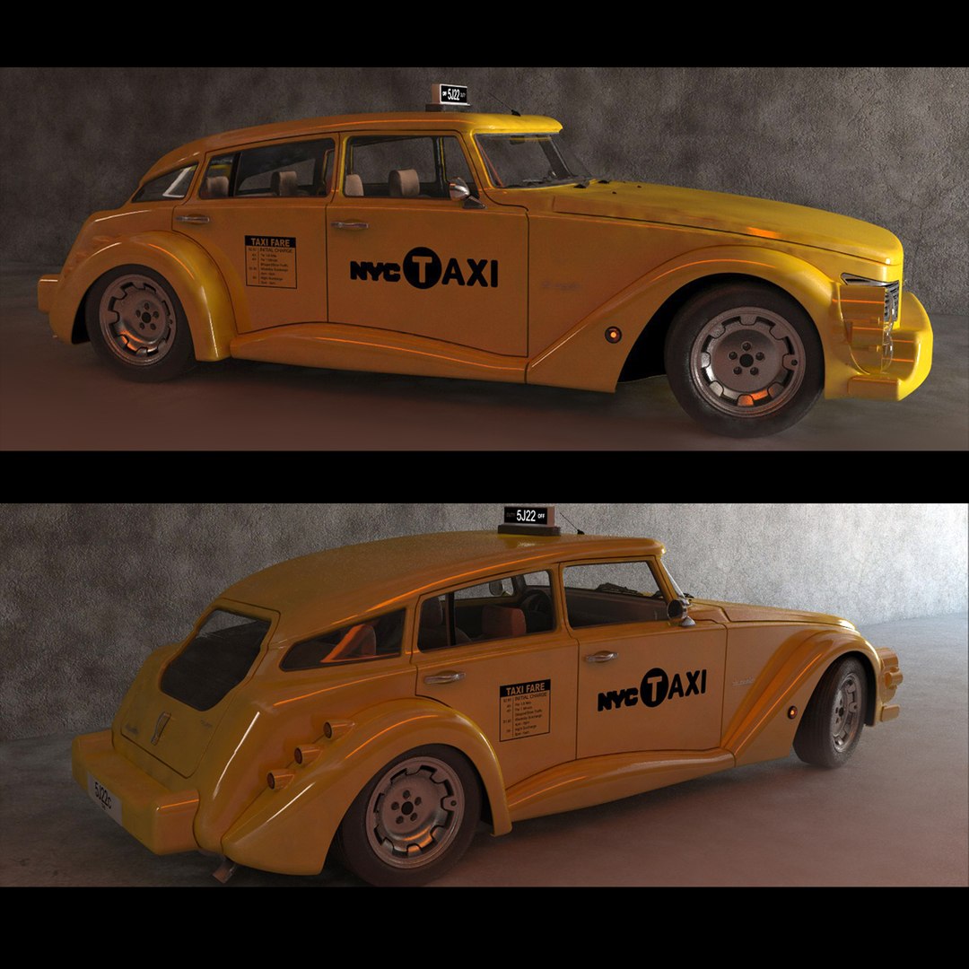 3D Taxi Car Model - TurboSquid 1354000