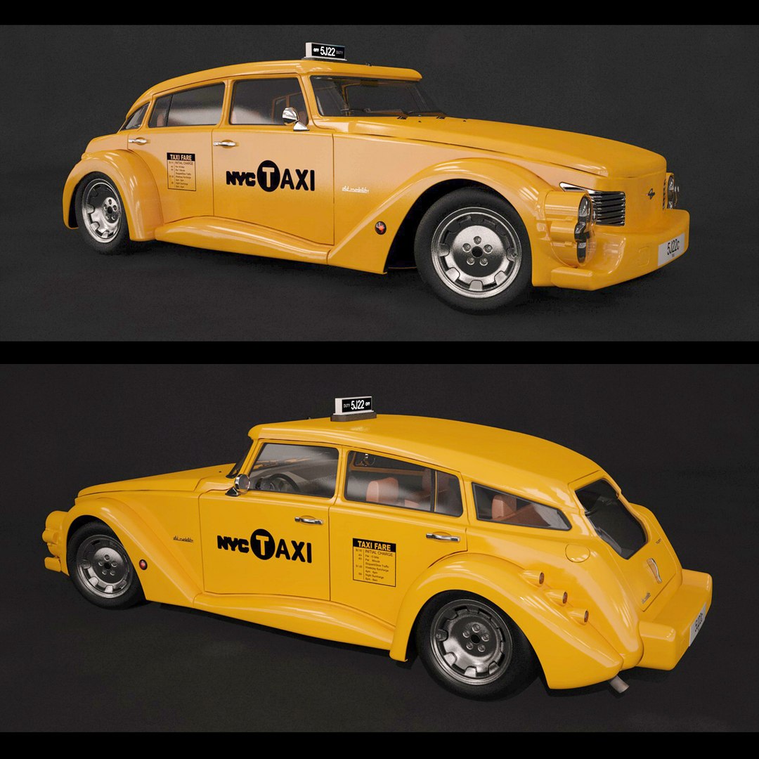 3D Taxi Car Model - TurboSquid 1354000