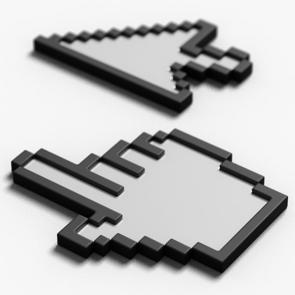 computer mouse cursor obj