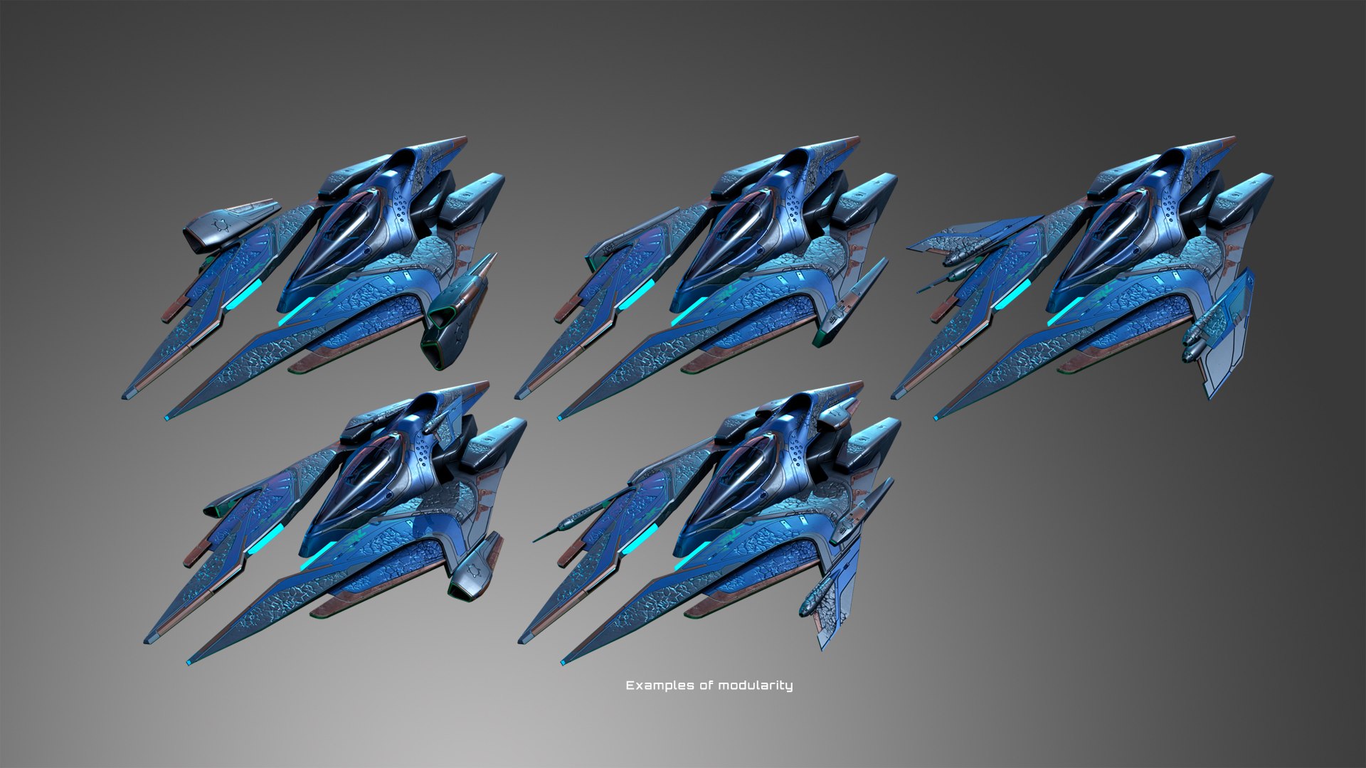 Modular Alien Fighter Vehicle 3D Model - TurboSquid 1518983