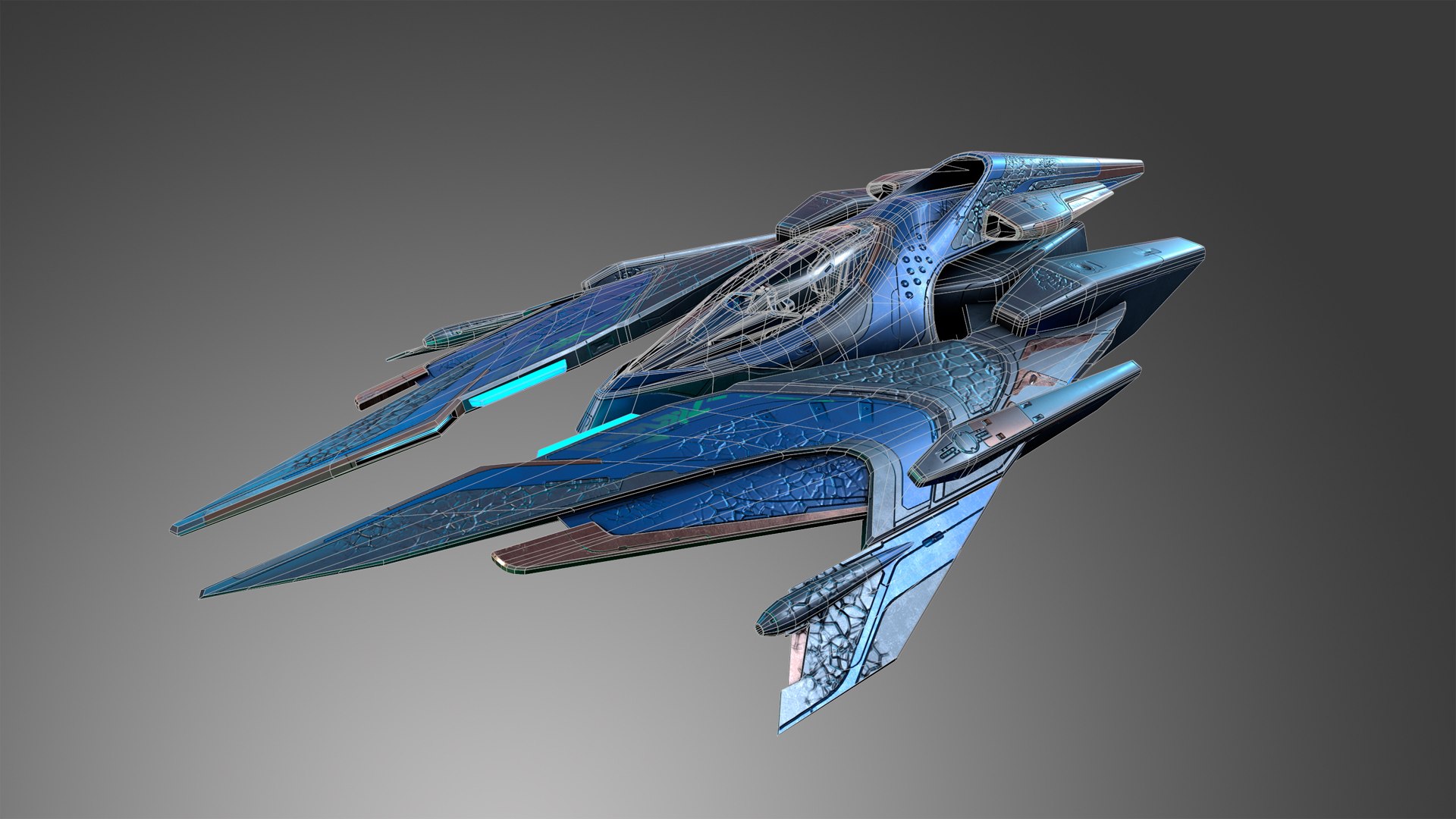 Modular Alien Fighter Vehicle 3D Model - TurboSquid 1518983