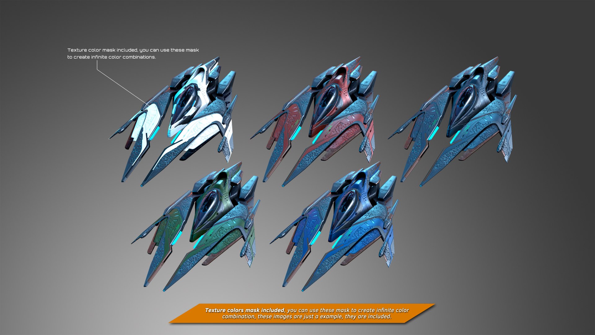 Modular Alien Fighter Vehicle 3D Model - TurboSquid 1518983