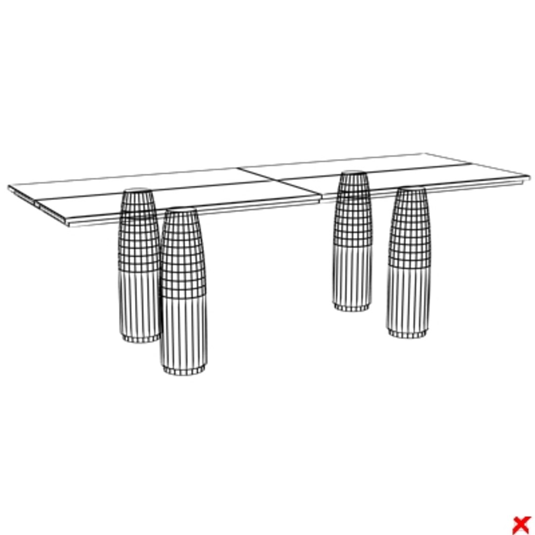 free table dining 3d model